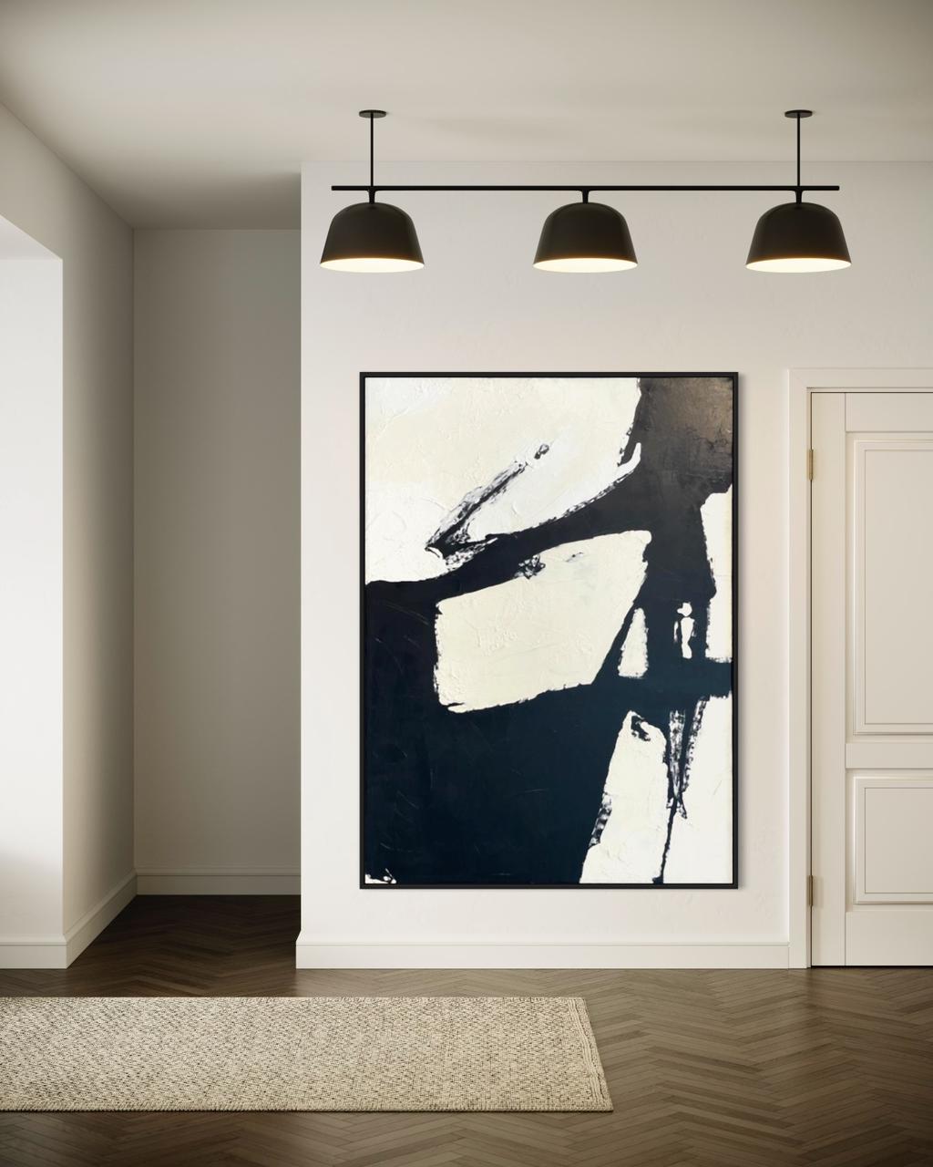 Bold Monochrome Flow – Modern Abstract Art - ARTIQUE Gallery