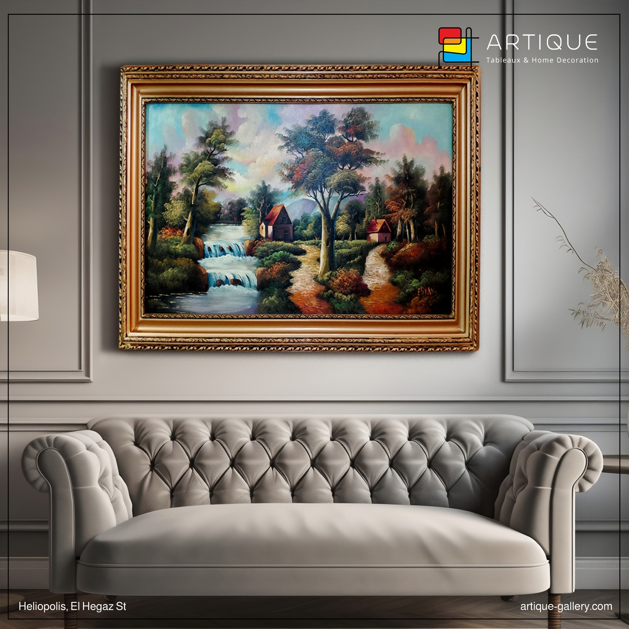 Oil painting landscape 140*78 cm - ARTIQUE Gallery