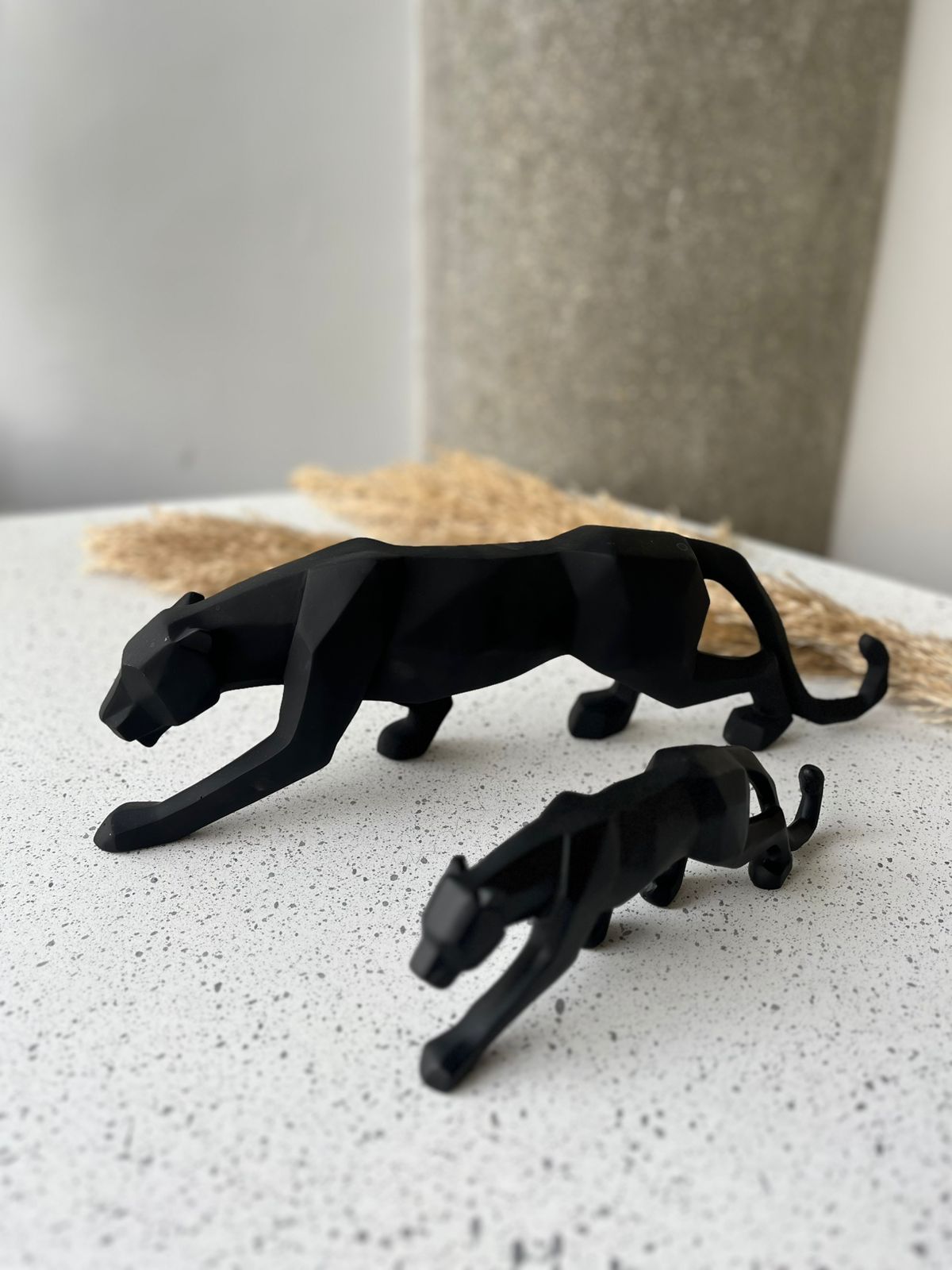 Black Panther Figurine Duo – Modern Decorative Sculptures set 2pcs ...