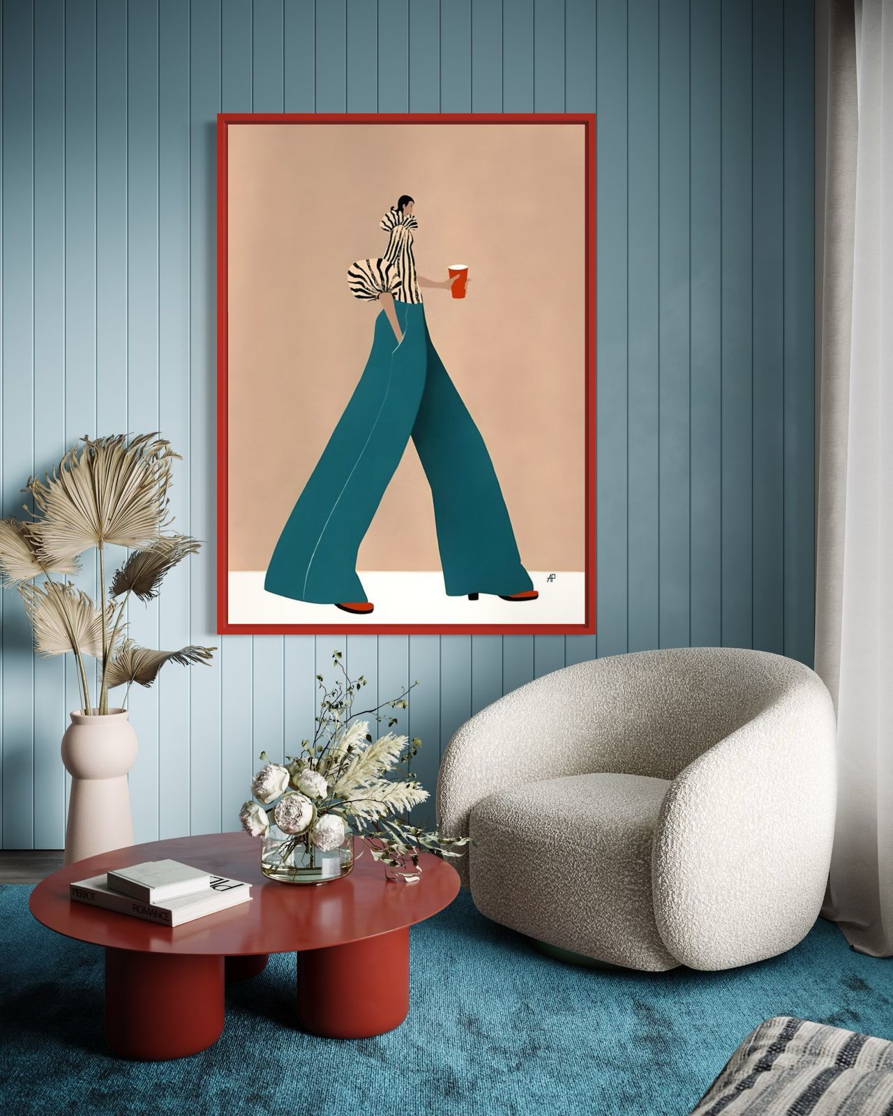 Chic Stride: Modern Art Glass Frame - ARTIQUE Gallery