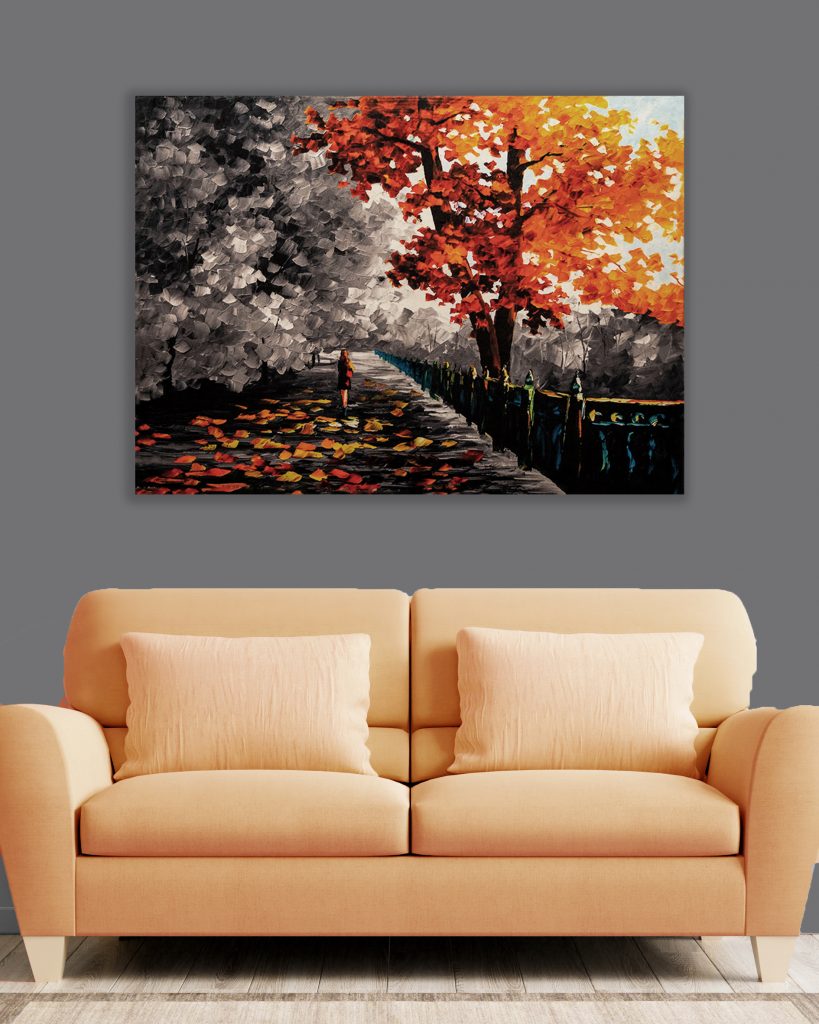 Framed canvas tableau feathers – A R T I Q U E